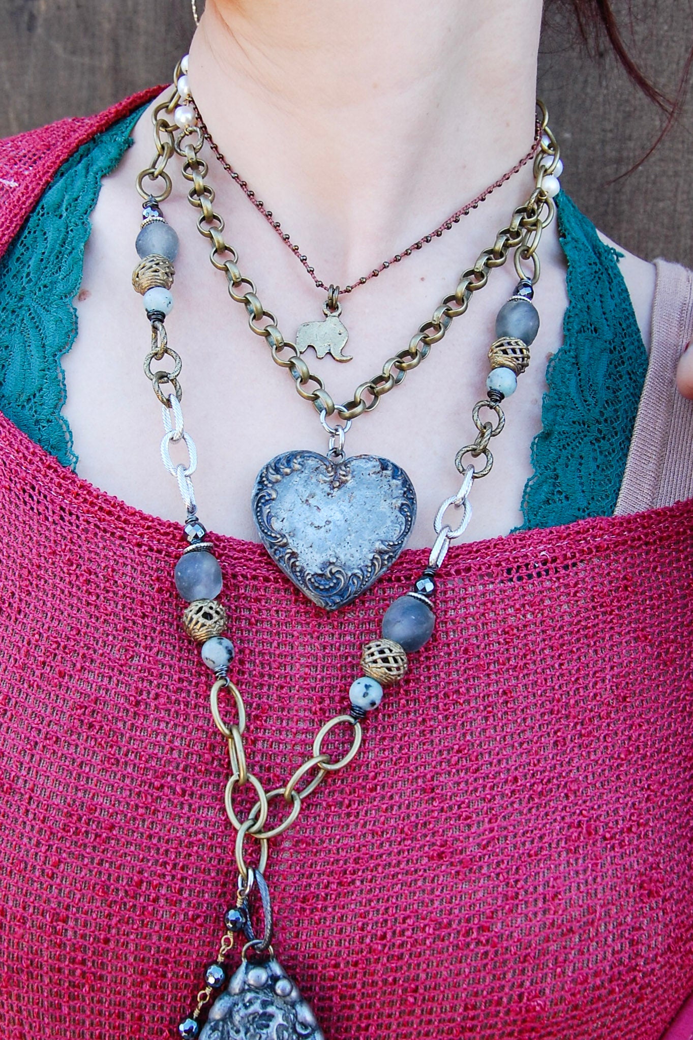 Spirit Lala Vintage Coin: Cold Heart Statement Necklace – Spirited ...