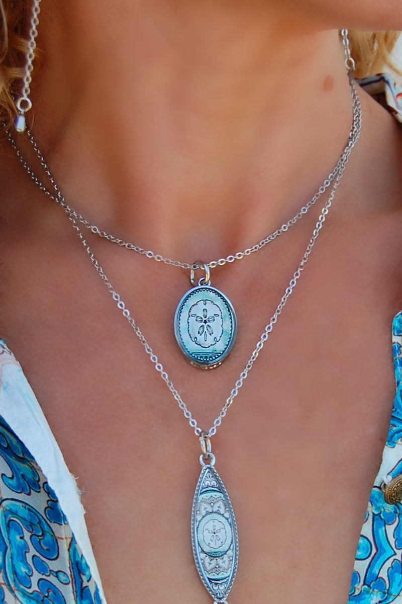 Spirit Lala: Vintage Sand Dollar Medium Oval Pendant Necklace ...