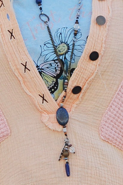 Spirit Lala Boho: The Janice Statement Drop Necklace in Navy – Spirited ...