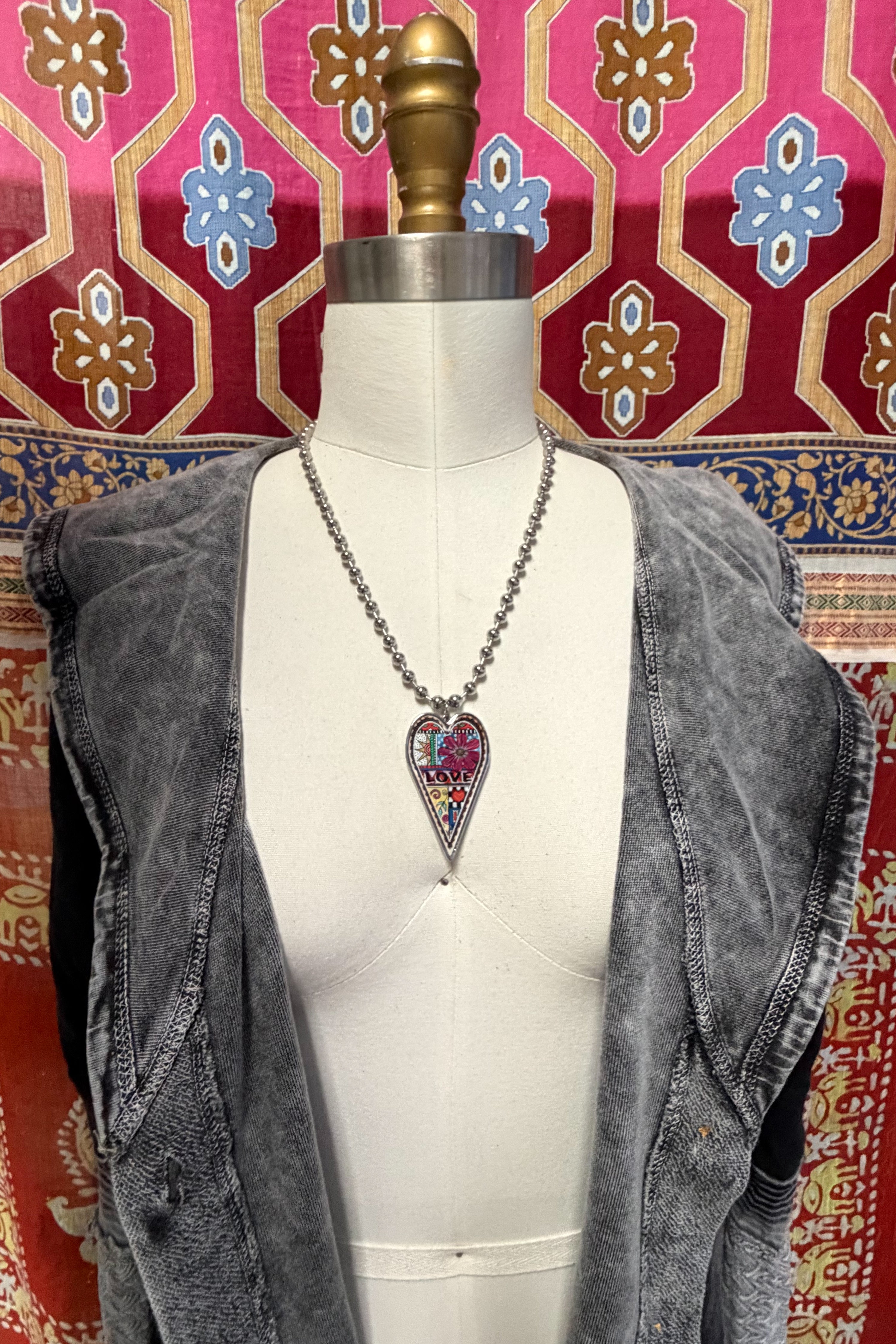 Spirit Lala: Large Colorful Love Heart Pendant Necklace – Spirited ...