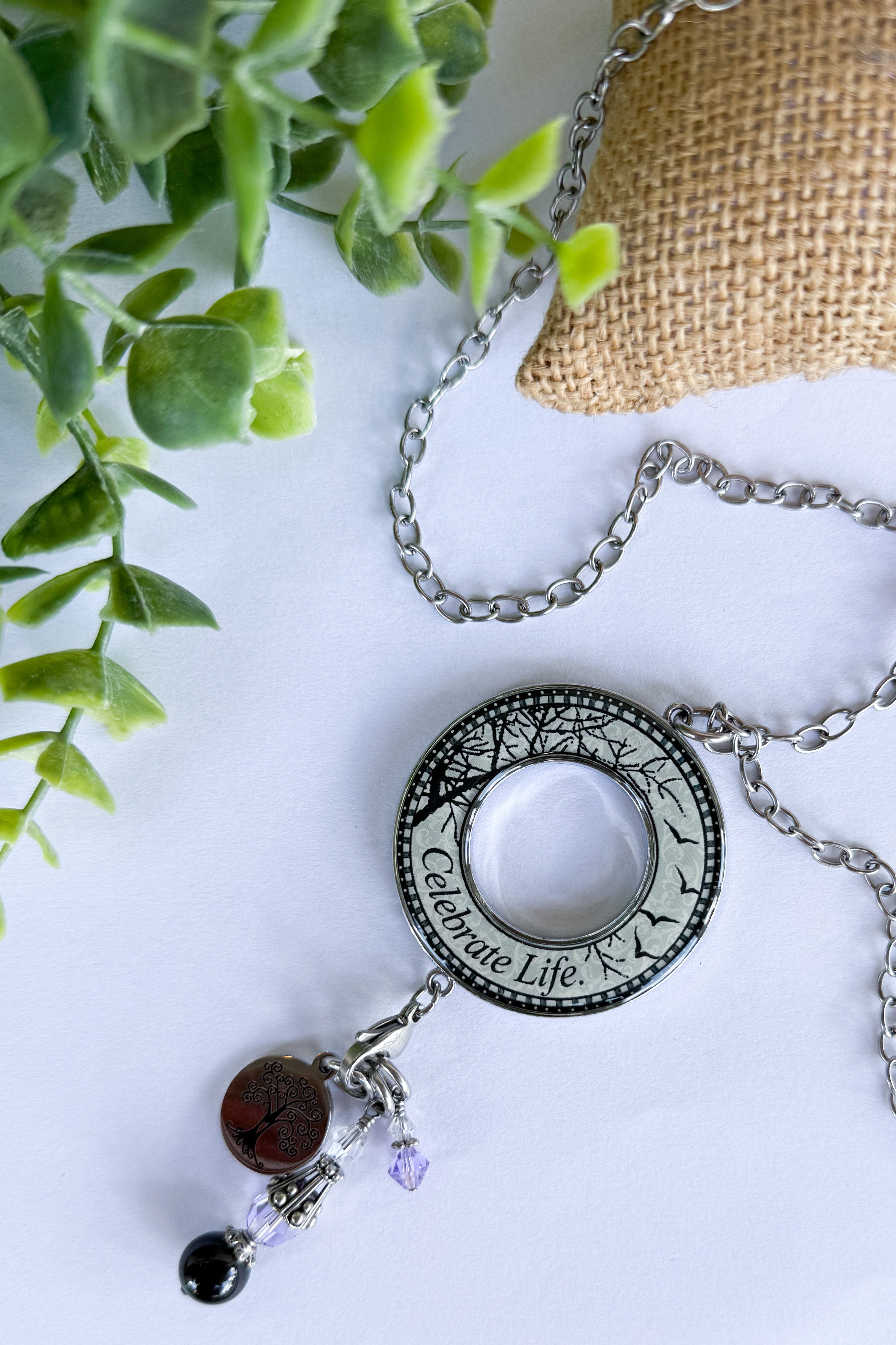 Spirit Lala: Tree Of Life Purple Statement Circle Necklace – Spirited ...