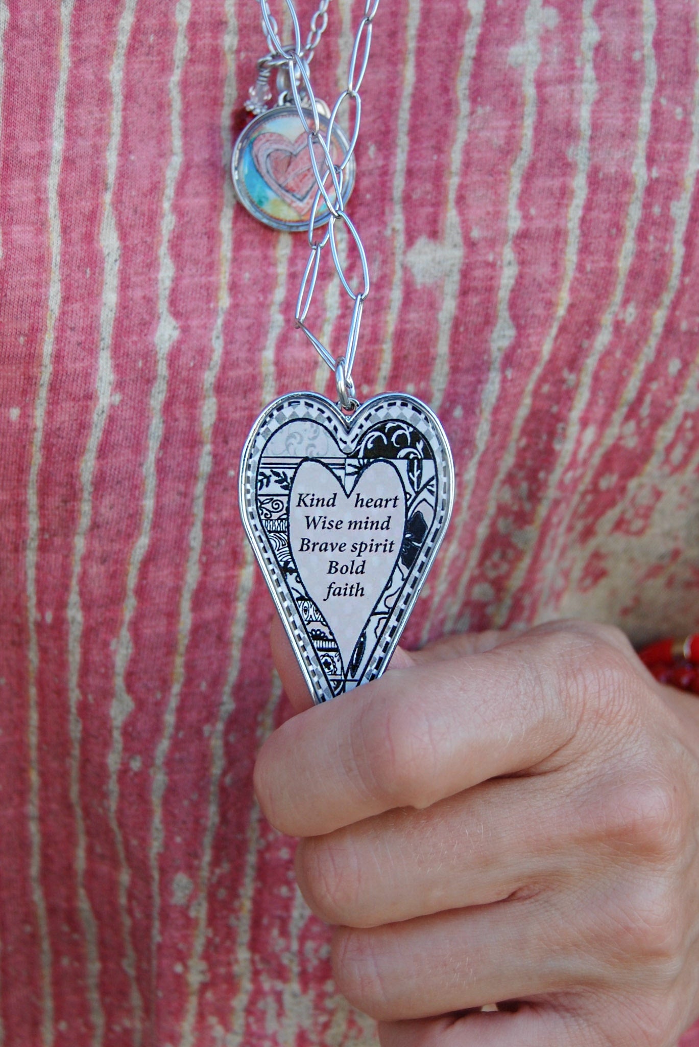 Spirit Lala: Large Abstract Heart Pendant Necklace – Spirited Boutiques